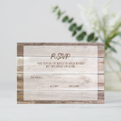 Rustic Barn Wood Wedding RSVP Response Card | Zazzle