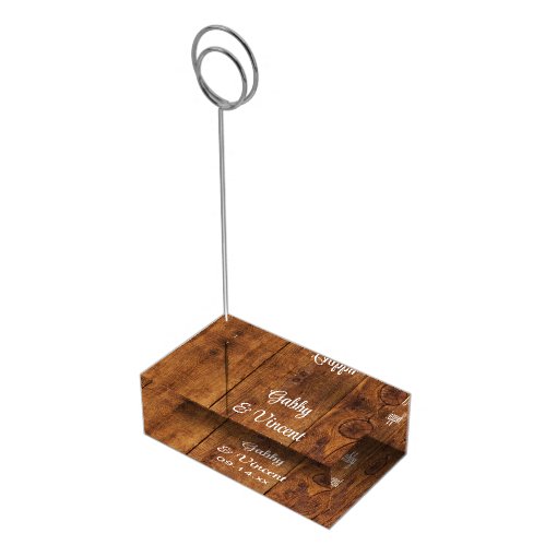 Rustic Barn Wood Wedding Table Card Holder | Zazzle