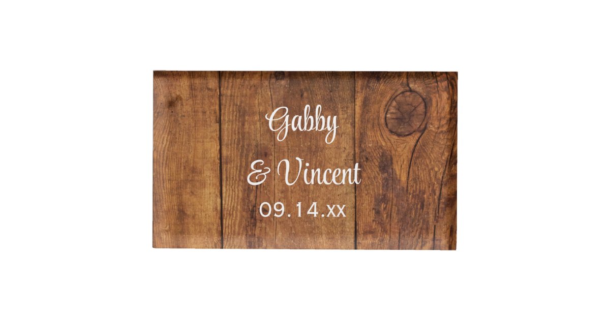 Rustic Barn Wood Wedding Table Card Holder | Zazzle