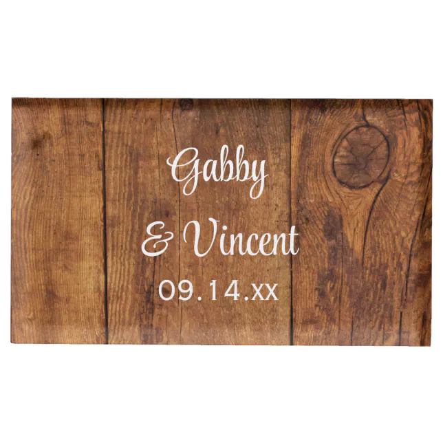 Rustic Barn Wood Wedding Table Card Holder | Zazzle