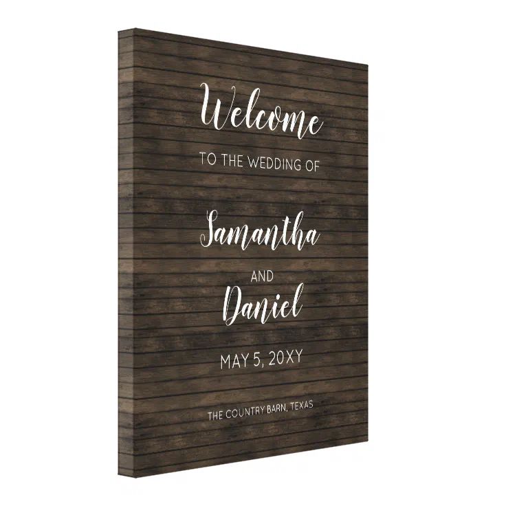Rustic Barn Wood Wedding Welcome Sign | Zazzle