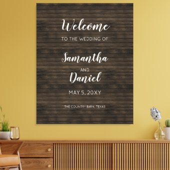 Rustic Barn Wood Wedding Welcome Sign | Zazzle