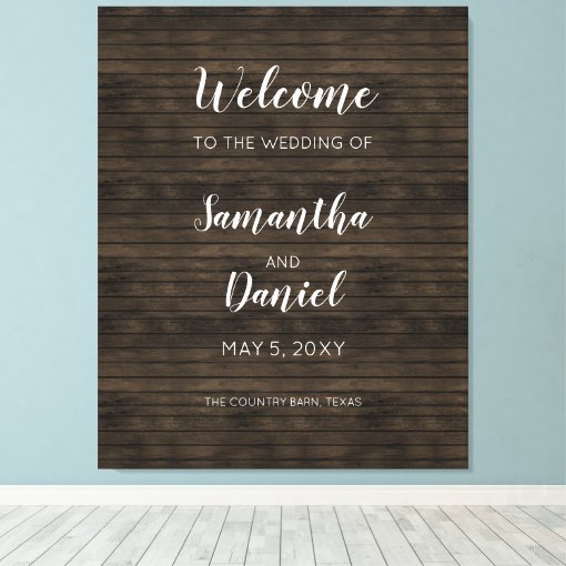 Rustic Barn Wood Wedding Welcome Sign | Zazzle