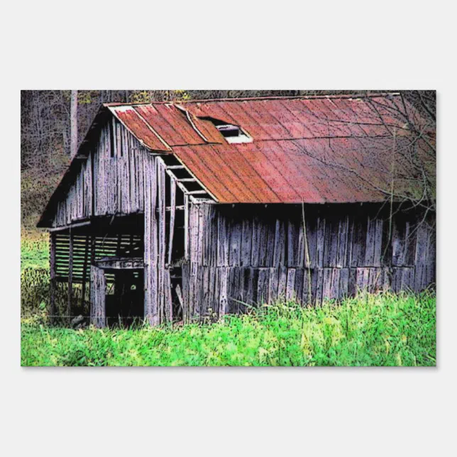 Rustic Barn Yard Sign | Zazzle