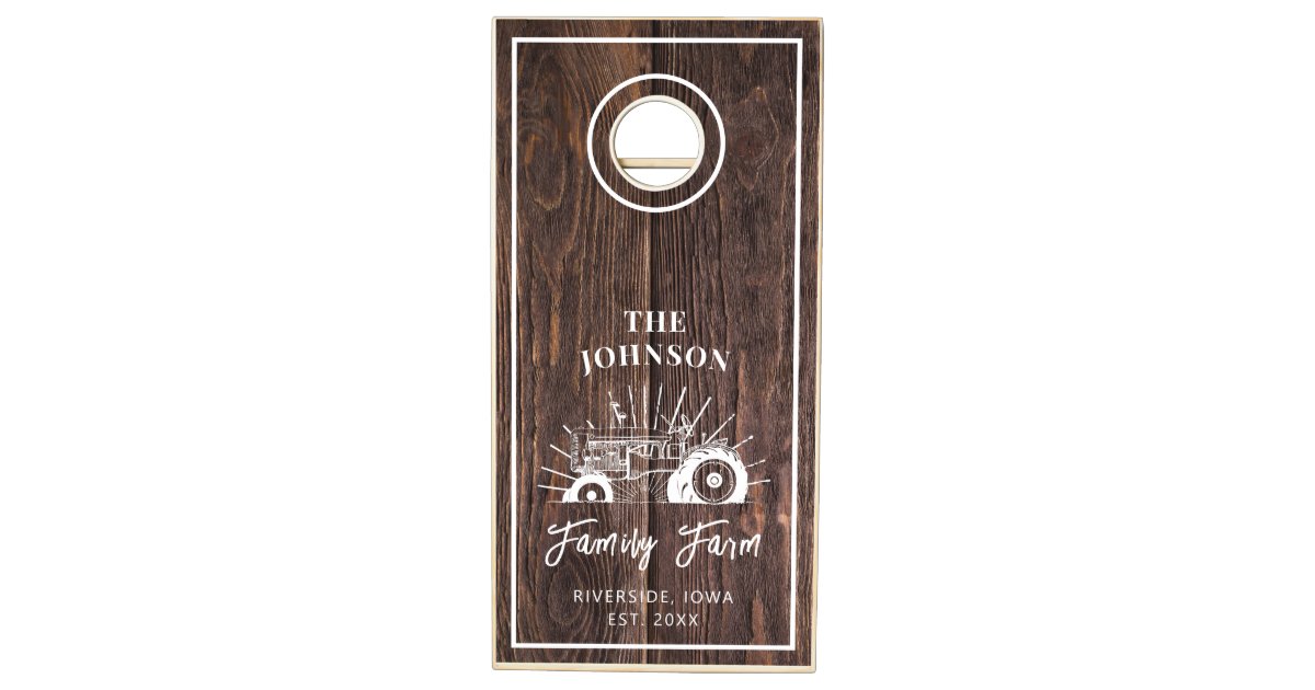 Rustic Barnwood Farmhouse Cornhole Set | Zazzle