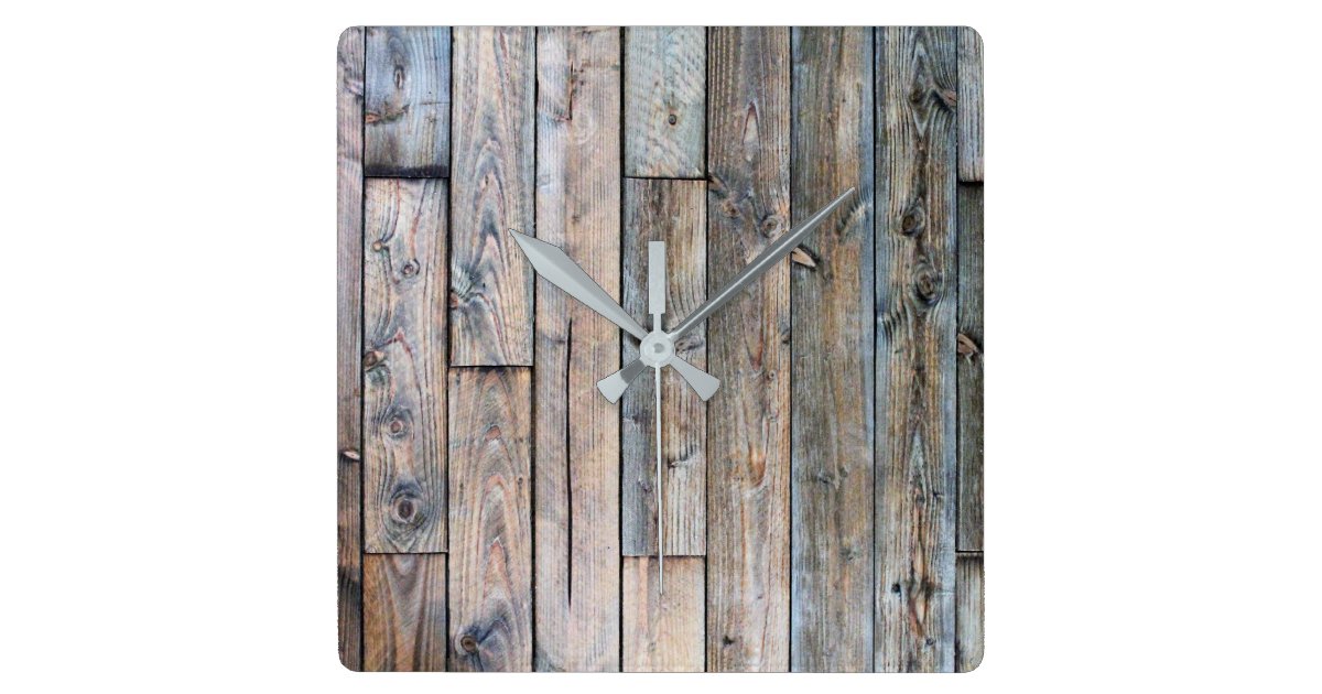 Rustic Barnwood Wall Clock | Zazzle.com