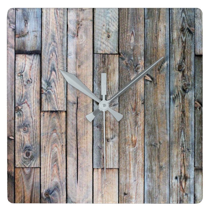 Rustic Barnwood Wall Clock | Zazzle