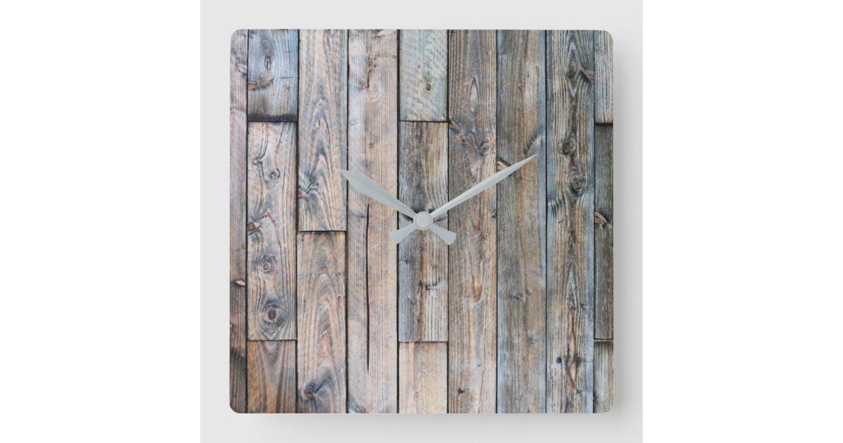 Rustic Barnwood Wall Clock | Zazzle
