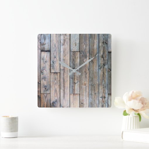 Rustic Barnwood Wall Clock | Zazzle