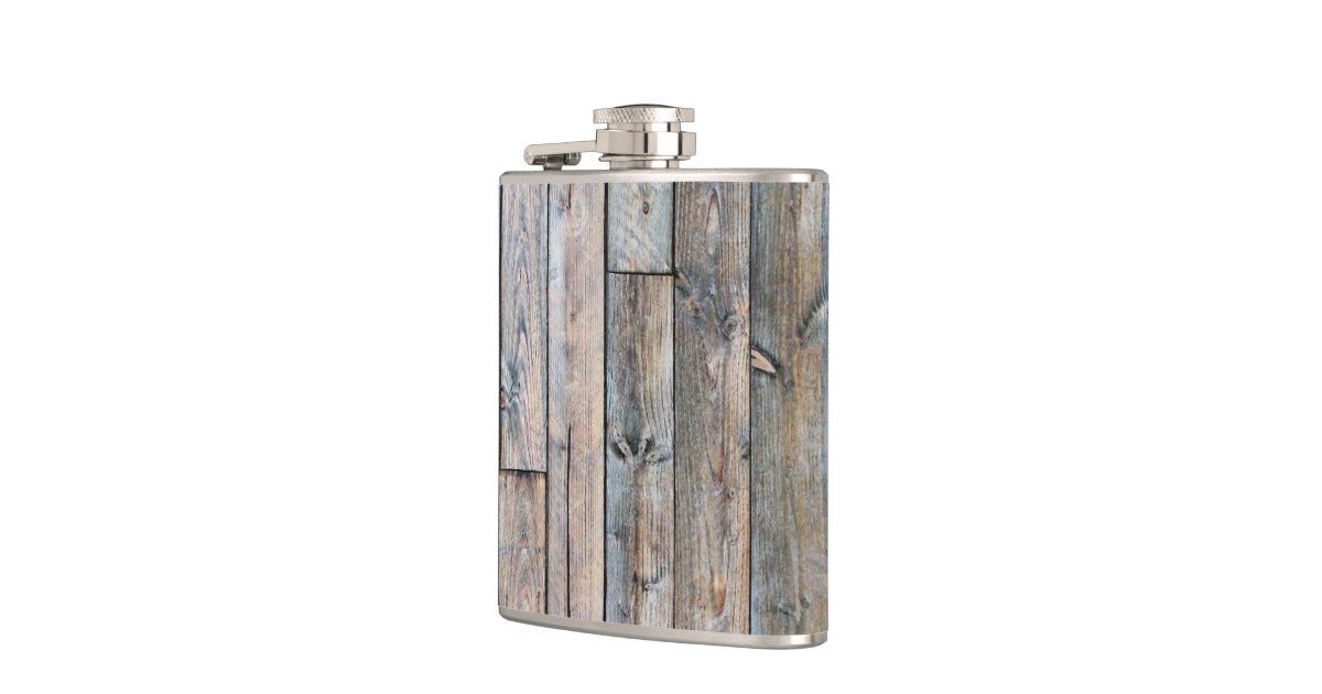 Rustic Barnwood Western Flask | Zazzle