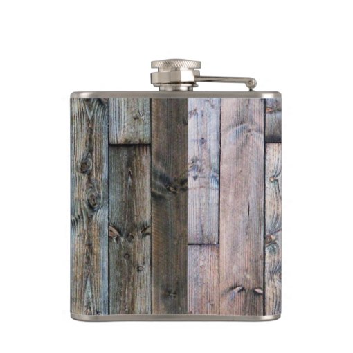 Rustic Barnwood Western Flask | Zazzle