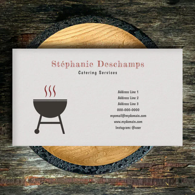 Rustic BBQ Business Card | Zazzle