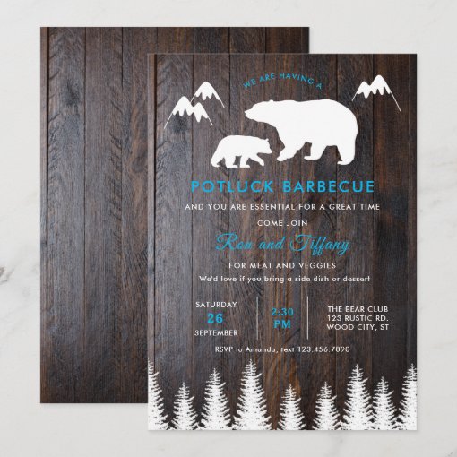 Rustic BBQ Wedding Invitation | Zazzle