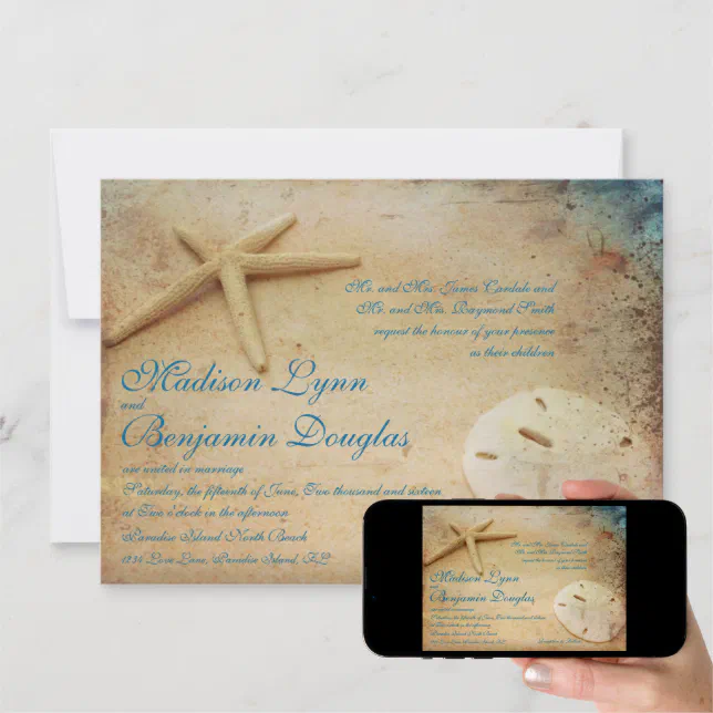 Rustic Beach Destination Wedding Invitations | Zazzle