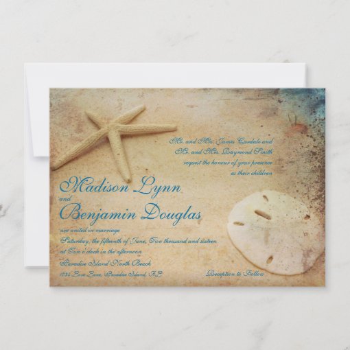 Rustic Beach Destination Wedding Invitations | Zazzle