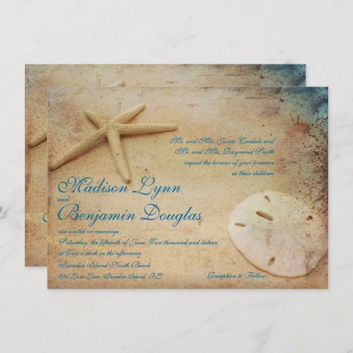 Rustic Beach Destination Wedding Invitations | Zazzle