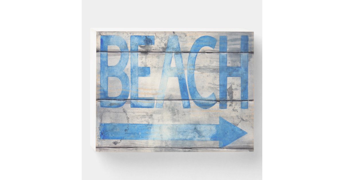 Rustic Beach This Way Sign | Zazzle