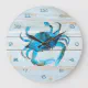 Rustic Beach Wood Crab Coastal Large Clock | Zazzle