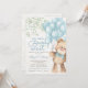 Rustic Bearly Wait Blue Bear Boy Baby Shower Invitation | Zazzle