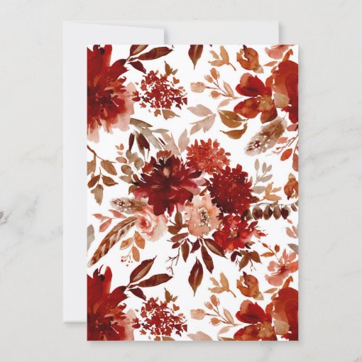 Rustic Beauty Bohemian Floral Top Border Wedding Invitation | Zazzle