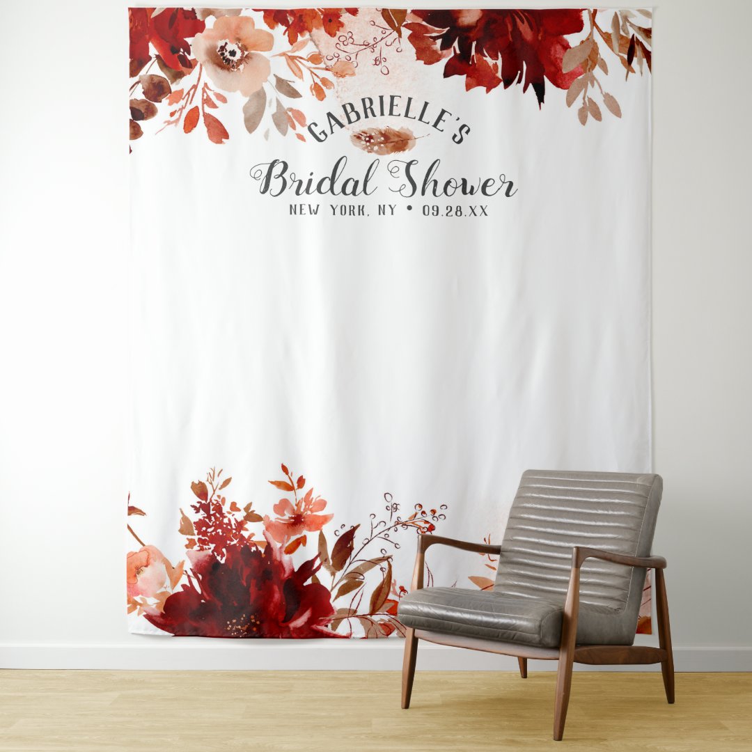 Rustic Beauty Bridal Shower Photo Prop Backdrop | Zazzle