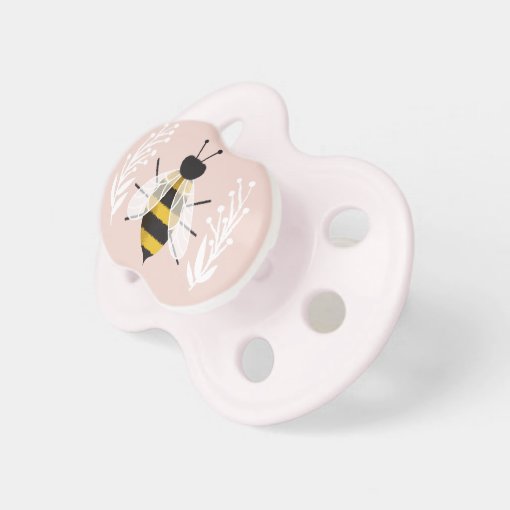 Rustic Bee Baby Girl Pacifier Shower Gift | Zazzle
