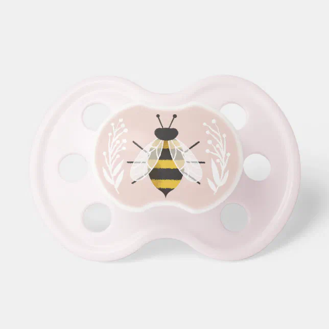 Rustic Bee Baby Girl Pacifier Shower Gift | Zazzle