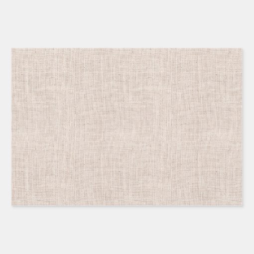 Rustic Beige Faux Burlap Texture Wrapping Paper Sheets | Zazzle