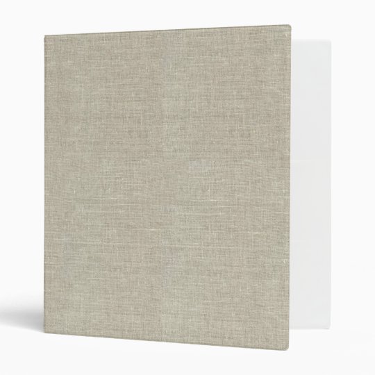 Rustic Beige Linen Printed 3 Ring Binder | Zazzle.com