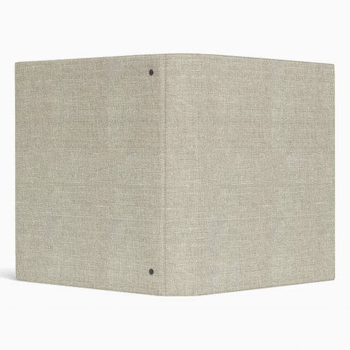 Rustic Beige Linen Printed 3 Ring Binder | Zazzle