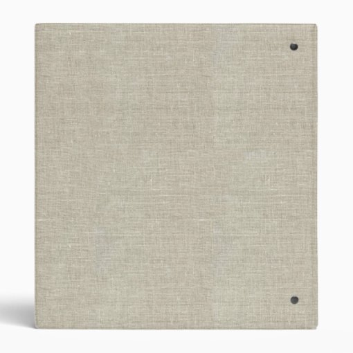 Rustic Beige Linen Printed 3 Ring Binder | Zazzle