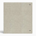 Rustic Beige Linen Printed Personalized Profession 3 Ring Binder | Zazzle