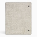 Rustic Beige Linen Texture Print Mini Binder | Zazzle