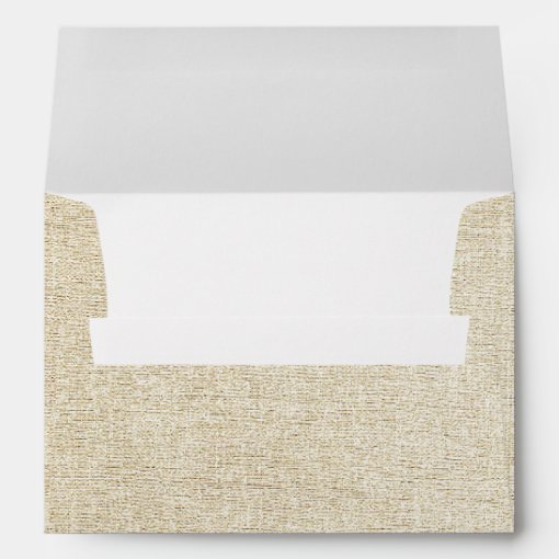 Rustic Beige Script Return Address Wedding Envelope | Zazzle