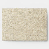 Rustic Beige Script Return Address Wedding Envelope | Zazzle