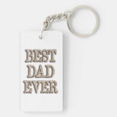 Rustic Best Dad Ever Custom Photo Keychain | Zazzle
