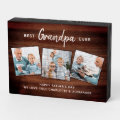Rustic Best GRANDPA Ever Custom Photo Father's Day Wooden Box Sign | Zazzle