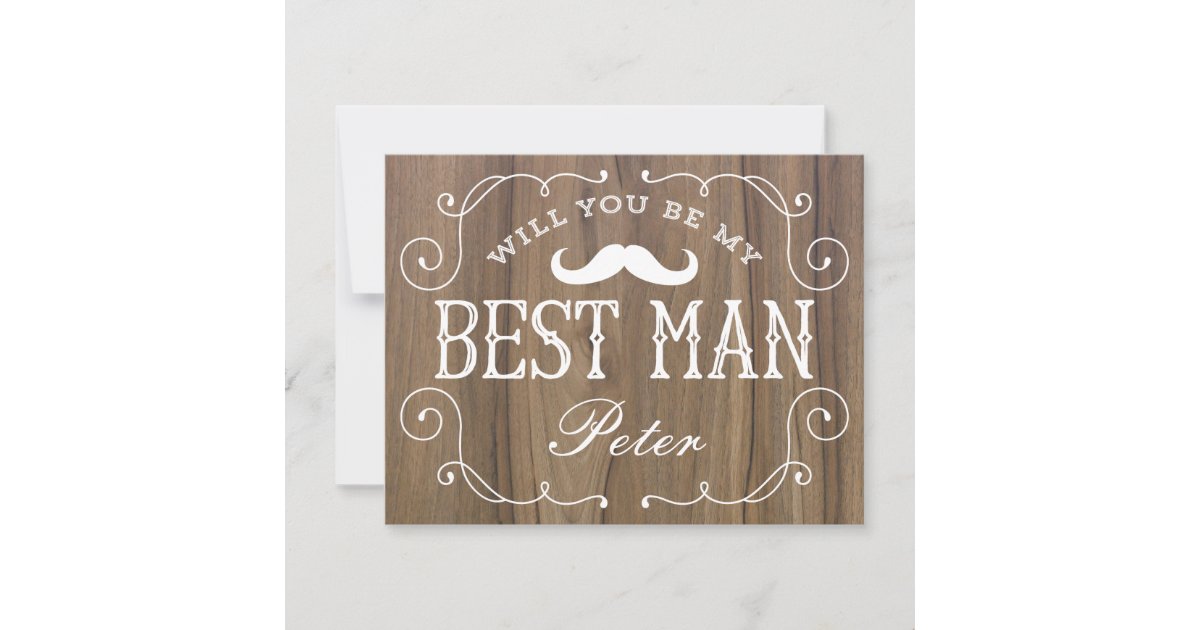 Rustic Best Man | Groomsmen Invitation | Zazzle