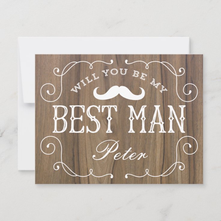 Rustic Best Man | Groomsmen Invitation | Zazzle