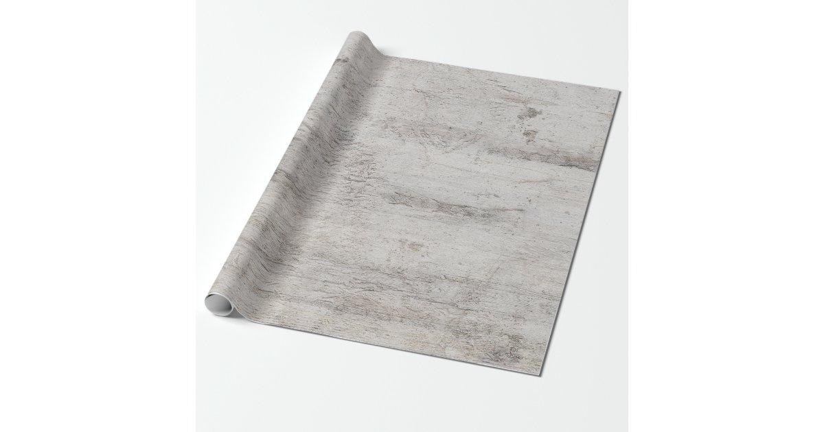 Rustic Birch Tree Aged Gray Wood Texture Wedding Wrapping Paper | Zazzle