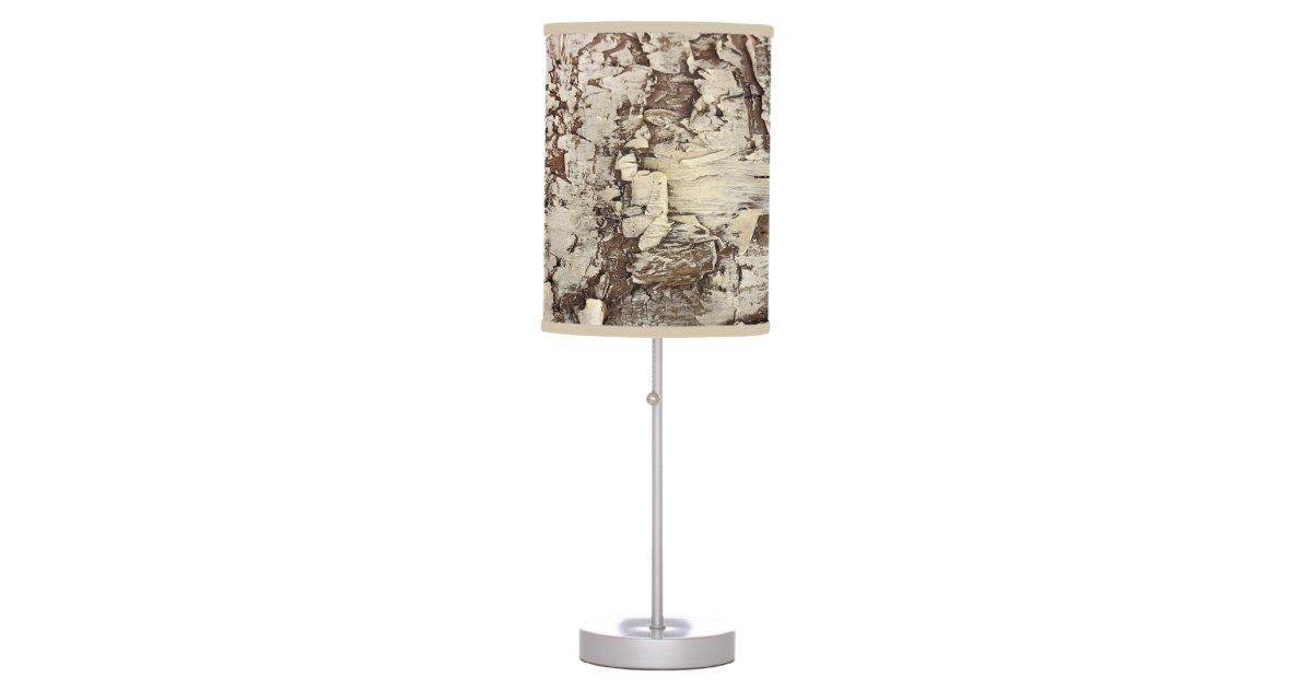 Rustic Birch Tree Bark Table Lamp | Zazzle