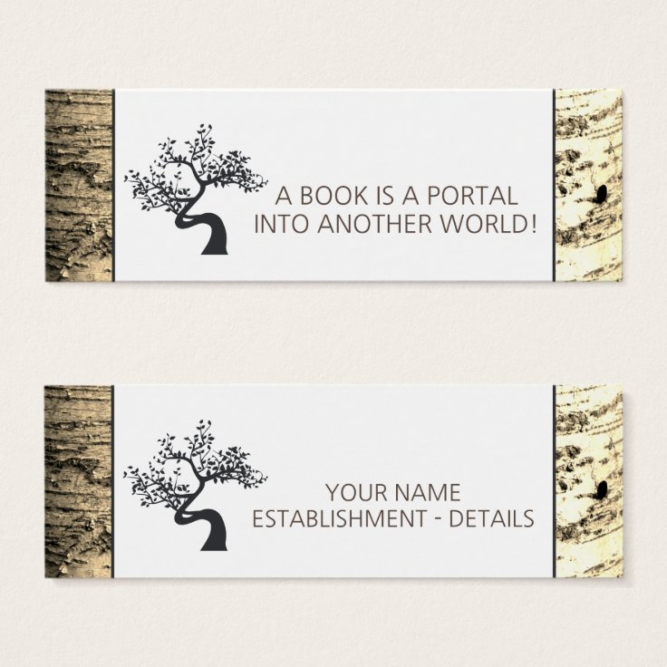 Rustic Birch Tree Bookmark | Zazzle