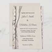 Rustic Birch Tree Woodland Wedding Invitation | Zazzle