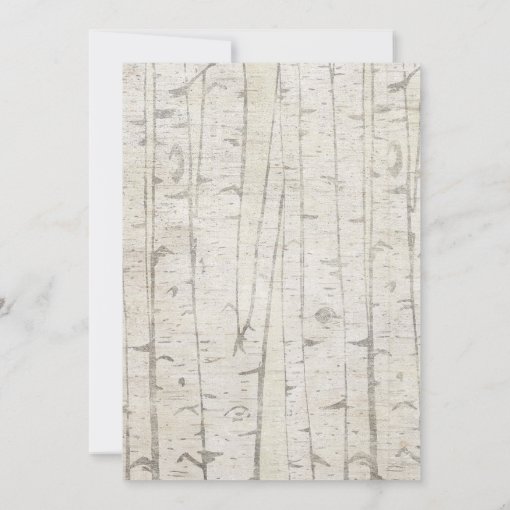 Rustic Birch wedding invitations | Zazzle