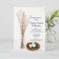 Rustic Bird Nest Eggs Spring Equinox Celebration Invitation | Zazzle
