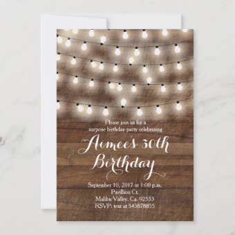 Rustic birthday invitation | Zazzle