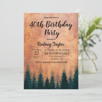 Rustic Birthday Party Invitation | Zazzle