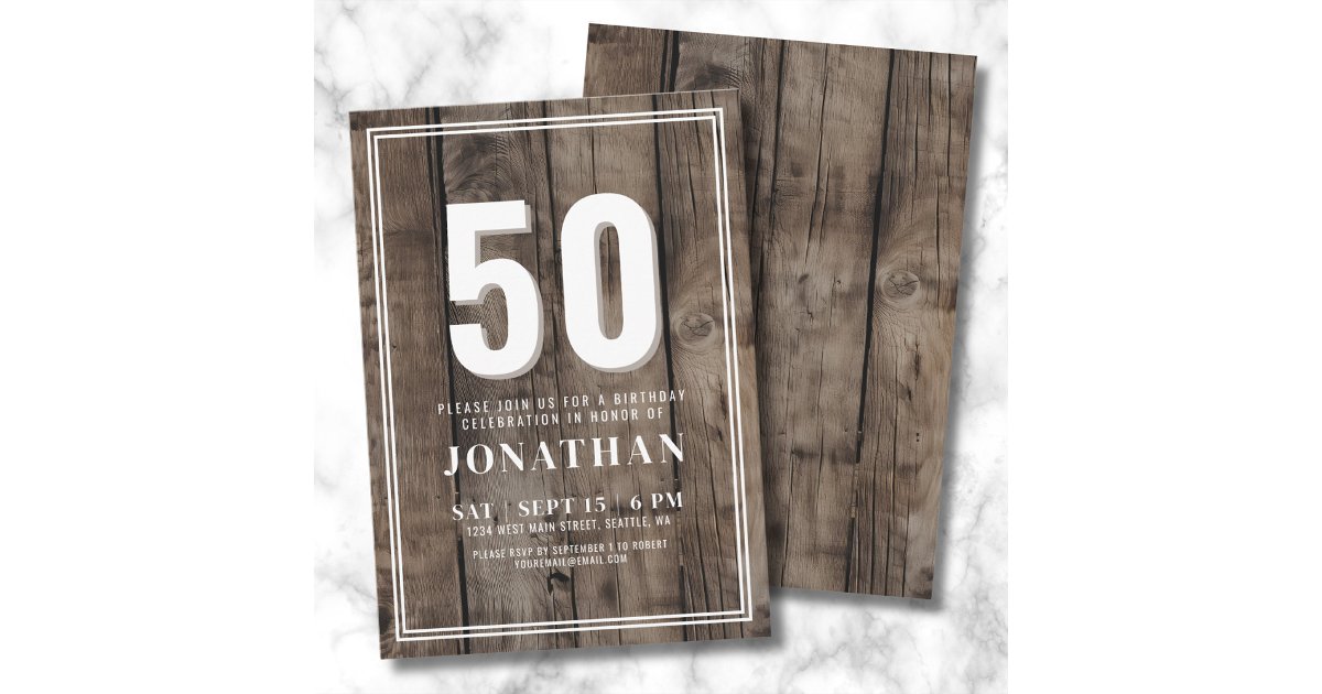 Rustic Birthday Party Invitation | Zazzle