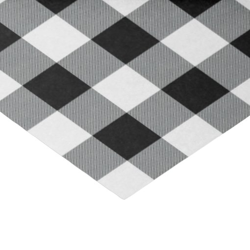 Rustic Black and White Buffalo Check Plaid Pattern Tissue Paper | Zazzle