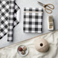 Rustic Black and White Buffalo Check Wrapping Paper | Zazzle